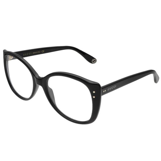 グッチ GUCCI オプティカルフレーム メガネ フレーム アジアンフィット GG0474O-001 眼鏡 バタフライ型 フレームのみ ブラックメガネフレ