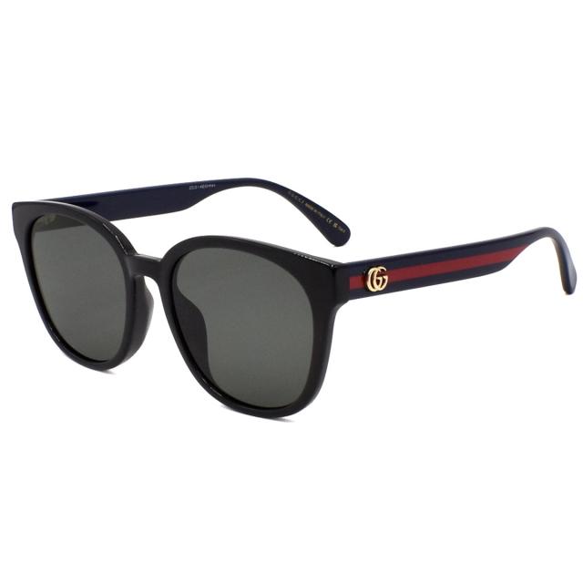 グッチ GUCCI サングラス アジアンフィット GG0855SK-002 UVカット アイウェア メンズ レディース ブラック+グレー紫外線対策 サングラス