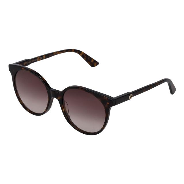 グッチ GUCCI サングラス アイウェア UVカット ラウンド型 ボストン型 GG0488S-002 レディース ハバナ+ブラウン 紫外線対策 サングラス