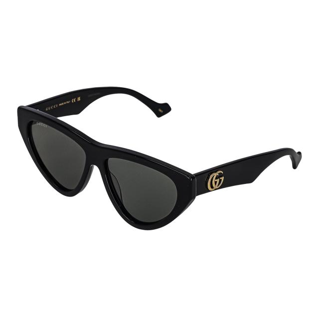 グッチ GUCCI サングラス アイウェア UVカット GG1333S-001 逆三角形 レディース ブラック+グレー 紫外線対策 サングラス ブランド 人気