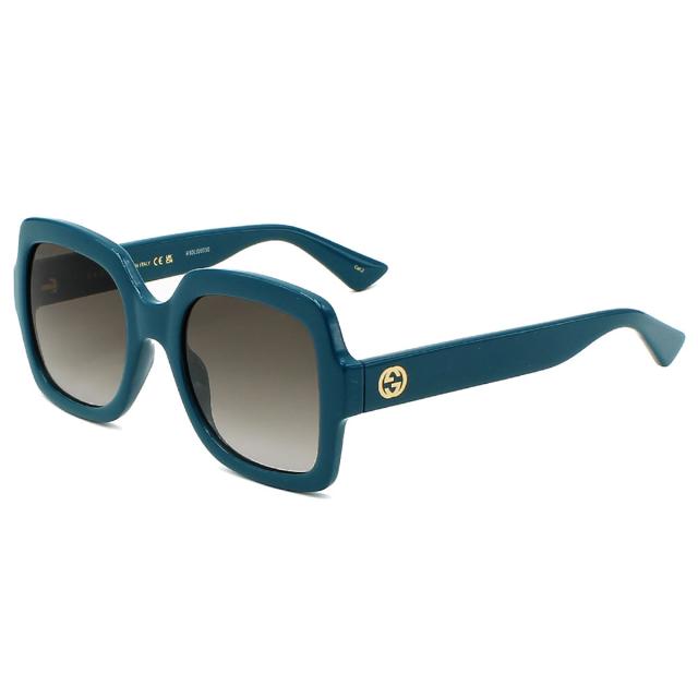グッチ GUCCI サングラス グローバルフィット GG1337S-004 スクエア型 レディース ブルー+ブラウングラデーション 紫外線対策 サングラス