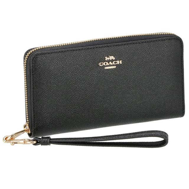 コーチファクトリー COACH FACTORY 長財布 C3441 IMBLK ストラップ付 ラウンドファスナー長財布 ブラック 財布 ラウンドファスナー 大容量 ブランド プレゼント コーチ アウトレット コーチ 財布 プレゼント 女性