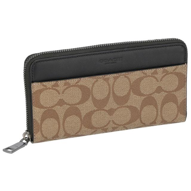 コーチファクトリー COACH FACTORY 財布 長財布 ラウンドファスナー長財布 小銭入れ付き 58112 QBTN2 レディース ブラック+レッド 二つ折