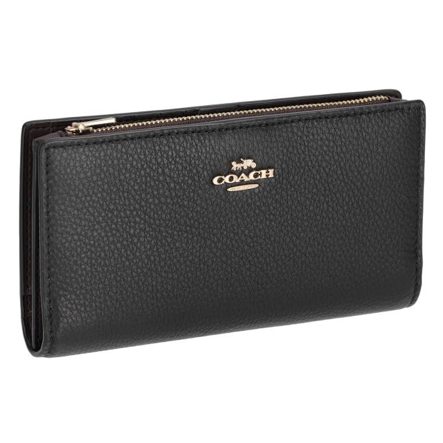 コーチ ファクトリー COACH FACTORY アウトレット 財布 長財布 C8329 IMBLK レディース メンズ ブラック 二つ折り長財布 ブランド 財布