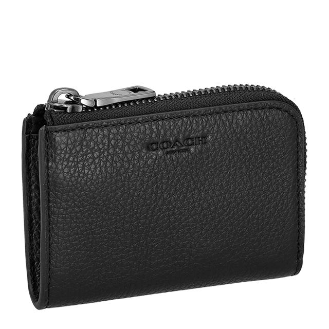 コーチ ファクトリー アウトレット COACH FACTORY 財布 ケース 小銭入れ キーリング付き CW358 QB/BK メンズ ブラック 財布 小銭入