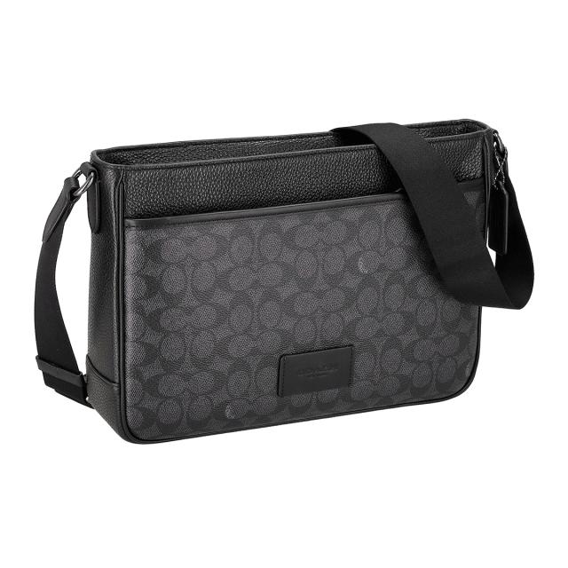 コーチファクトリー COACH FACTORY バッグ ショルダーバッグ 斜めがけショルダーバッグ CY824 QBMI5 メンズ ブラック+グレー 本革 レザー