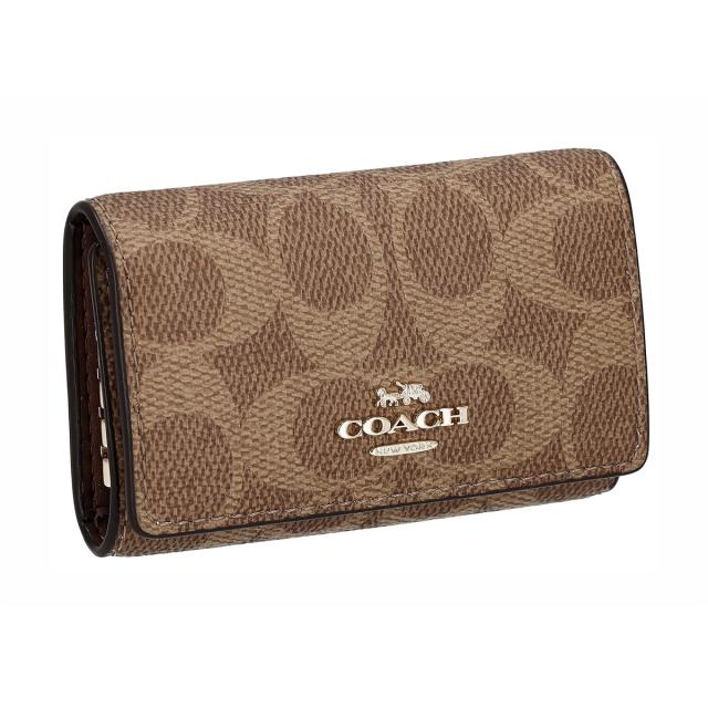 コーチファクトリー COACH FACTORY キーケース キーリング ファイブ リング キー ケース CZ274/IMXHE レディース タン+ブラウン キーケー