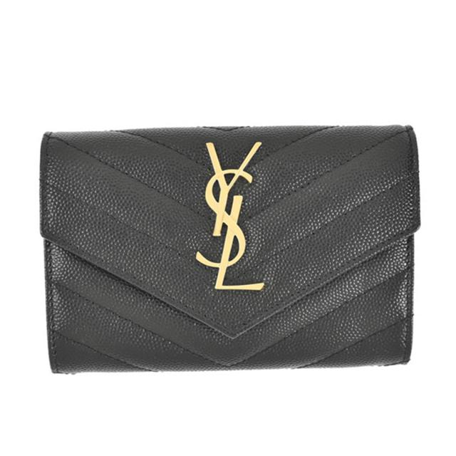 サンローラン SAINT LAURENT カードケース 名刺入れ 414404 BOW01 1000 WALLET レディース ブラック カードケース ブランド 人気 プレゼ