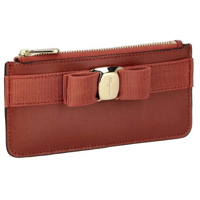フェラガモ Ferragamo ケース フラグメントケース マルチケース カードケース 22E010 758790 ヴァラリボン RAMAS レッド系 財布 小