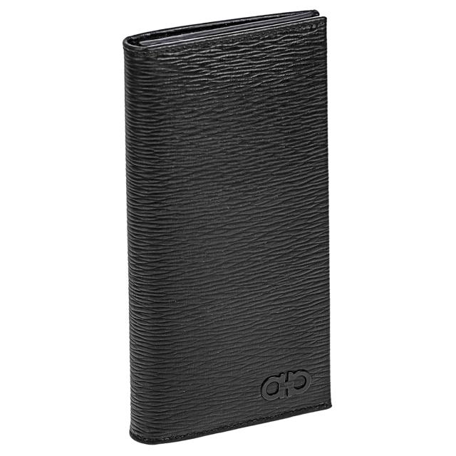 フェラガモ Ferragamo 財布 長財布 小銭入れ付き 66A069 733359 ガンチーニ NER/D.RAIN ブラック 二つ折り長財布 ブランド 財布 おしゃれ