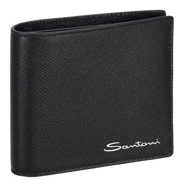 サントーニ SANTONI 財布 二つ折り財布 折りたたみ財布 小銭入れなし UFPPA2375-FOAN/CFN01 サフィアーノレザー ウォレット メンズ 財布