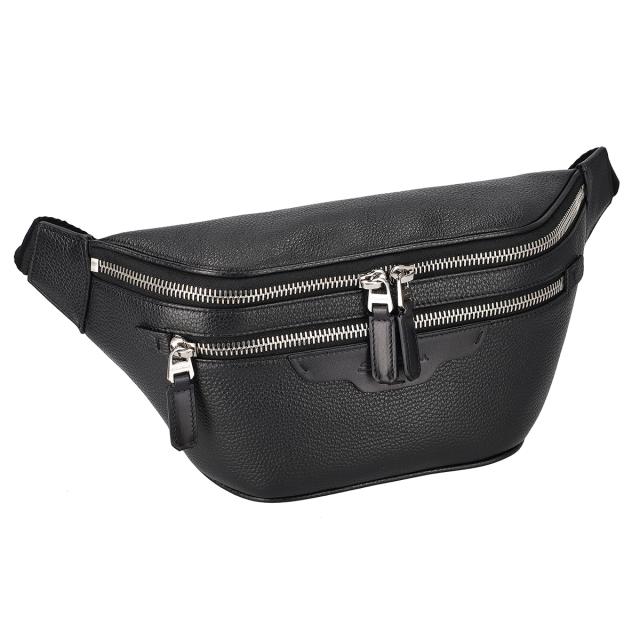 サントーニ SANTONI バッグ ボディバッグ ベルトバッグ ウエストポーチ ウエストバッグ UIBBA2365-ENA2/IBN01 タンブルレザー ボディバッ