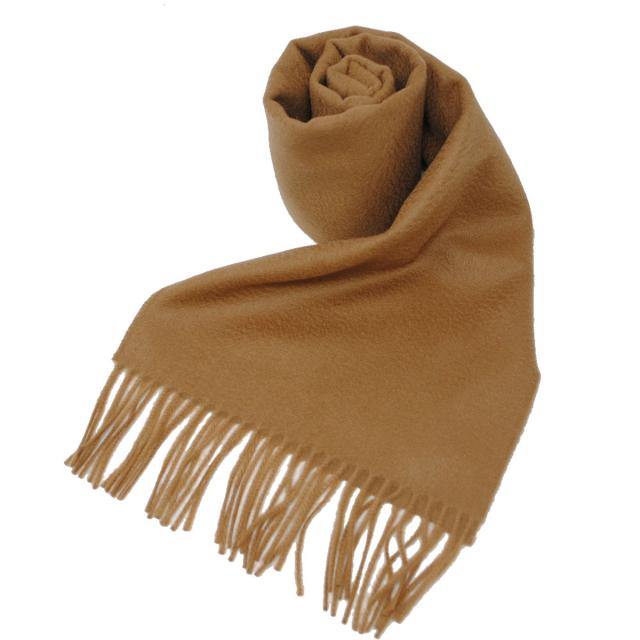 ジョンストンズ JOHNSTONS マフラー WA016SB3022 22 無地 カシミヤ ストール メンズ レディース DARK CAMEL ブラウン系マフラー ブランド