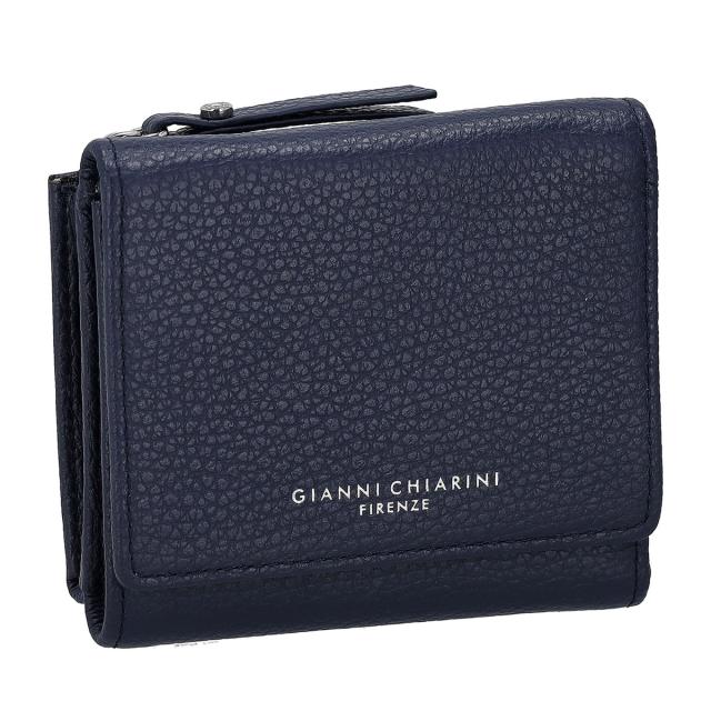ジャンニキアリーニ GIANNI CHIARINI 財布 三つ折り財布 折りたたみ財布 小銭入れ付き PF 5080 GRN/NAVY レディース ネイビー ミニ財布