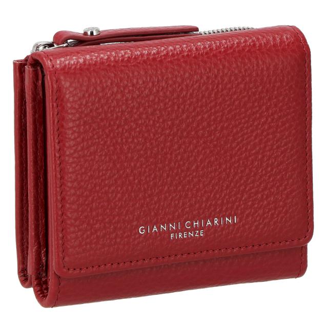 ジャンニキアリーニ GIANNI CHIARINI 財布 三つ折り財布 折りたたみ財布 小銭入れ付き PF 5080 GRN/PREZIOSO レディース レッド ミニ財布