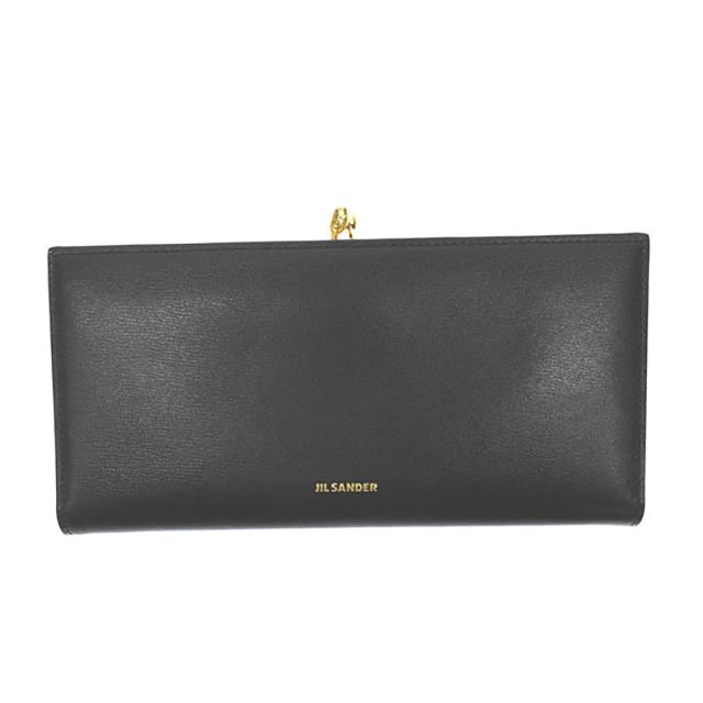 ジルサンダー Jil Sander 財布 長財布 小銭入れ付き がま口 J07UI0014 P4840 001 GOJI PURSE MD BLACK ブラック 二つ折り長財布 ブランド