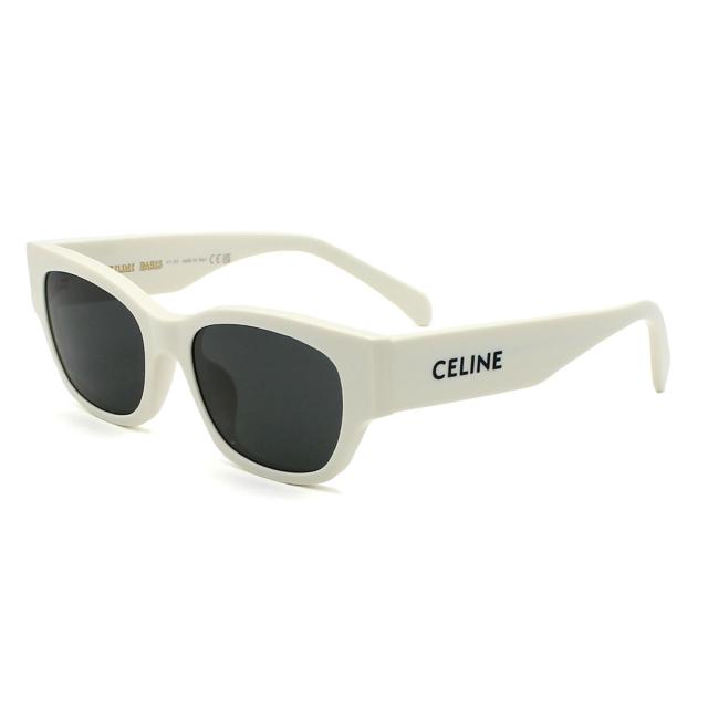 セリーヌ CELINE サングラス アジアンフィット UVカット アイウェア ウェリントン CL40197U 5425A レディース ホワイト+ダークグレー 紫