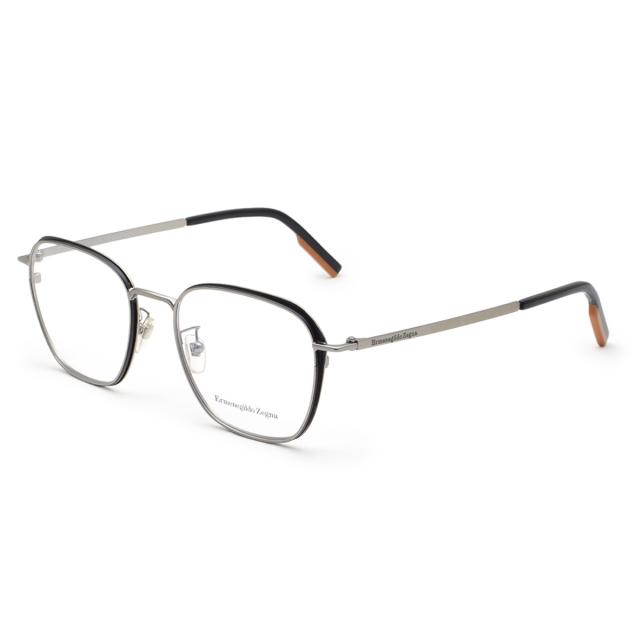 ゼニア ZEGNA メガネ 眼鏡 フレームのみ アジアンフィット EZ5210-D/V 014 52 ウェリントン型 メンズ マットシルバー メガネフレーム ブ