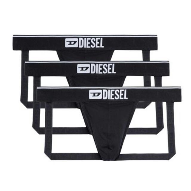 ディーゼル DIESEL ジョックストラップ アンダーウェア 3枚組 セット 男性用 下着 00SH9I0GDAC E4101 メンズ ブラック ボクサーパンツ メ