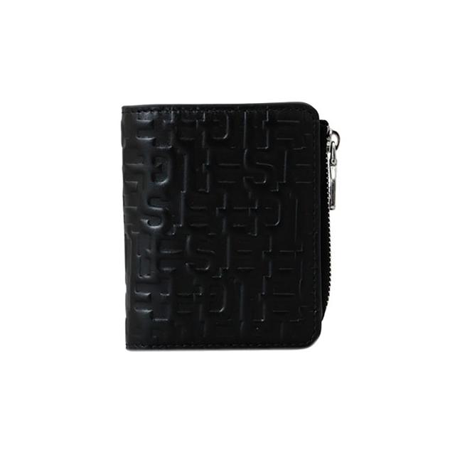 ディーゼル DIESEL カードケース 名刺入れ ケース 小銭入れ X10115 PS200 T8013 PC MONOGRAM CARD HOLDER ZIP L メンズ ブラック d