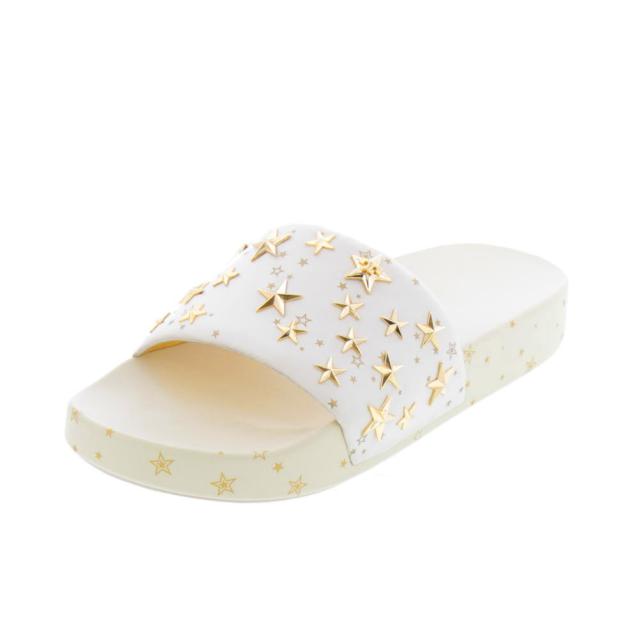 トリーバーチ TORY BURCH サンダル 52143 101 STAR SLIDE スター スライドサンダル NEW CREAM/GOLD ホワイト+ゴールド