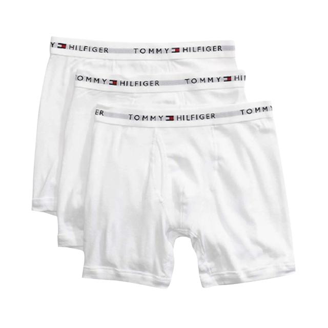 トミーヒルフィガー   ボクサーパンツ 3枚セット お買い得 パック 下着 09TE001 100 メンズ ホワイト 綿 コットン ボクサー
