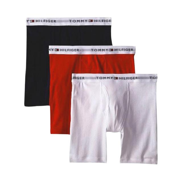 トミーヒルフィガー   ボクサーパンツ 3枚セット お買い得 パック 下着 09TE001 608 メンズ ホワイト+レッド+ブラック ボク