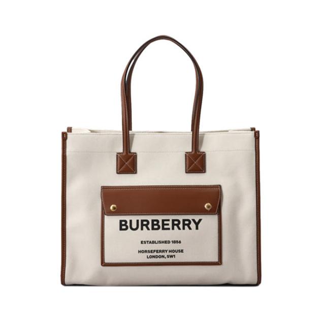 バーバリー BURBERRY バッグ トートバッグ 8044129 112818 A1395 LL MD POCKET DTL TOTE NATURAL/TAN ナチュラル+ブラウン系トート 人気