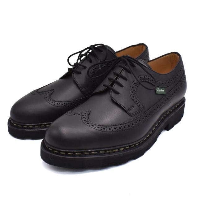 パラブーツ PARABOOT シューズ 靴 ウイングチップ ビジネス ローファー 2007-17 ALBY MARCHE レザー 革靴 メンズ 海外正規品 NOIR INK高 パラブーツ PARABOOT シューズ 靴 ウイングチップ ビジネス ローファー