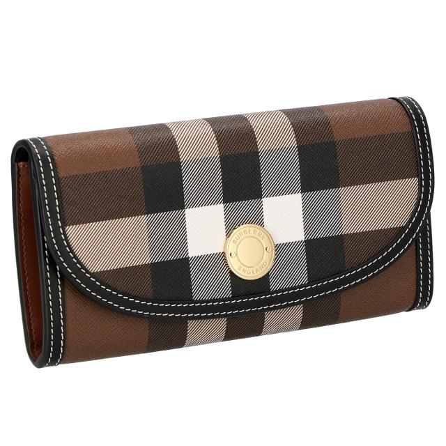バーバリー BURBERRY 財布 長財布 フラップ式長財布 かぶせ 小銭入れ付き 8062299-A8900 レディース メンズ ユニセックス ブラウン系 二