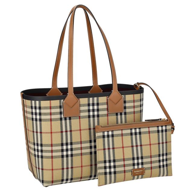 バーバリー BURBERRY バッグ トートバッグ 8066163 A9534 ポーチ付き レディース メンズ ブラウン+ベージュ系マルチ トート 人気 ブラン