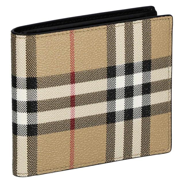 バーバリー BURBERRY 財布 二つ折り財布 折りたたみ財布 小銭入れ付き 8069815-A7026 メンズ ベージュ 財布 使いやすい ブランド 小さめ