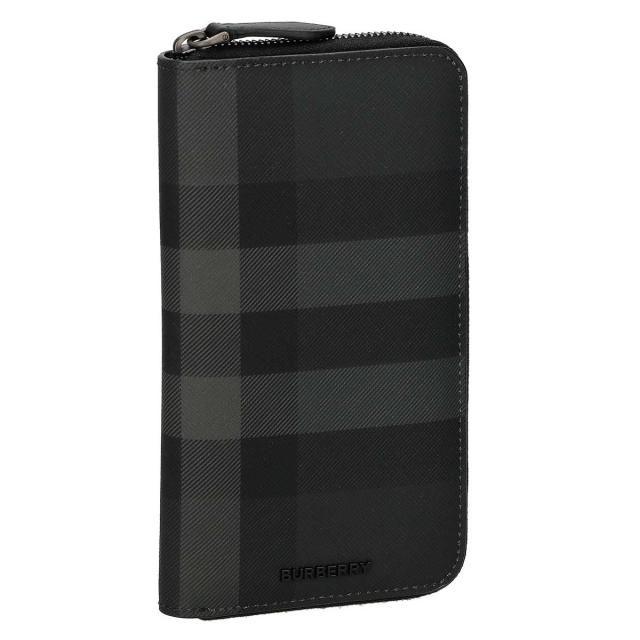 バーバリー BURBERRY ラウンドファスナー 長財布 小銭入れ付き 8070254-A1208 メンズ グレー系 二つ折り長財布 ブランド 財布 おしゃれ