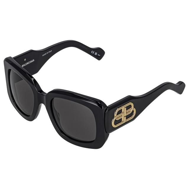 バレンシアガ BALENCIAGA サングラス アイウェア スクエア型 BB0069S 001 レディース ブラック 紫外線対策 サングラス ブランド 人気 プ