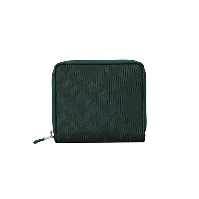 バーバリー BURBERRY 財布 二つ折り財布 ラウンドファスナー 折りたたみ財布 小銭入れ付き 8080737 B7325 メンズ ダークグリーン 財布 使