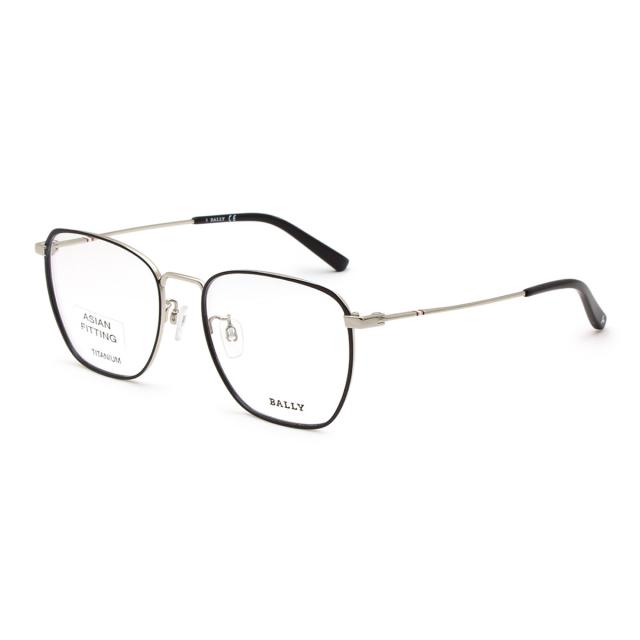 バリー BALLY フレーム メガネ 眼鏡 フレームのみ ノーズパッド アイウェア ウェリントン BY5059-D/V 005 56 メンズ ブラック+シルバー