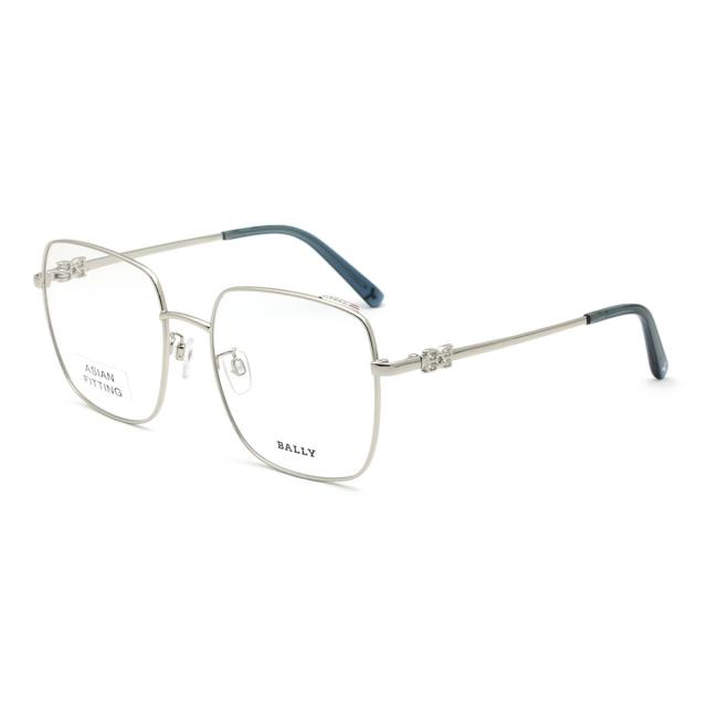 バリー BALLY フレーム メガネ 眼鏡 フレームのみ ノーズパッド アイウェア ウェリントン BY5061-D/V 016 55 レディース シルバー メガネ
