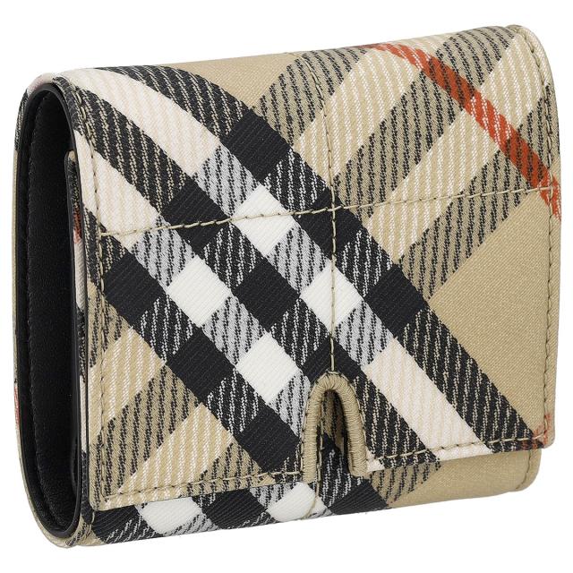 バーバリー BURBERRY 財布 三つ折り財布 折りたたみ財布 小銭入れ付き 8099218 B9368 レディース ブラック+マルチ ミニ財布 使いやすい