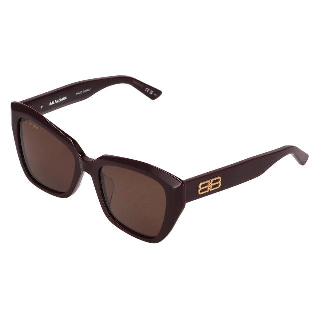 バレンシアガ BALENCIAGA サングラス UVカット アイウェア キャットアイ BB0273SA-004 レディース レッド+ブラウン 紫外線対策 サングラ