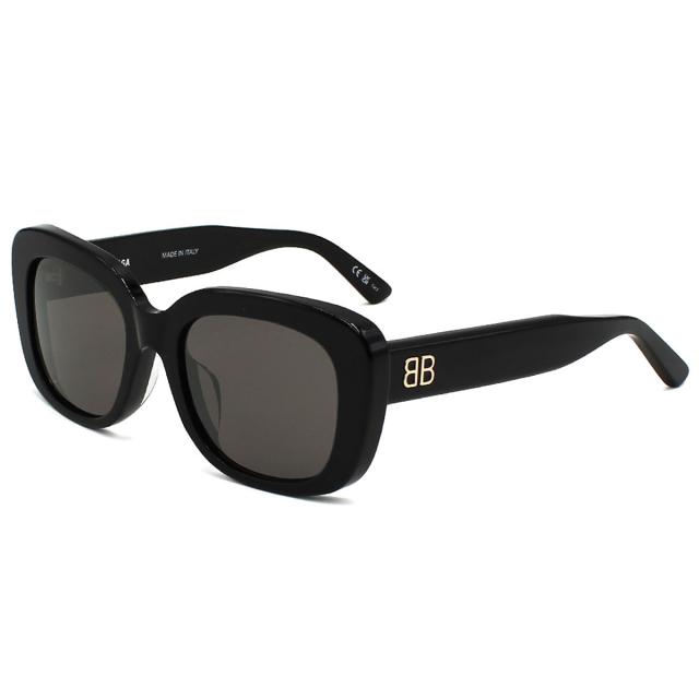 バレンシアガ BALENCIAGA サングラス アジアンフィット アイウェア UVカット バタフライ BB0295SK-001 レディース ブラック+グレー 紫外