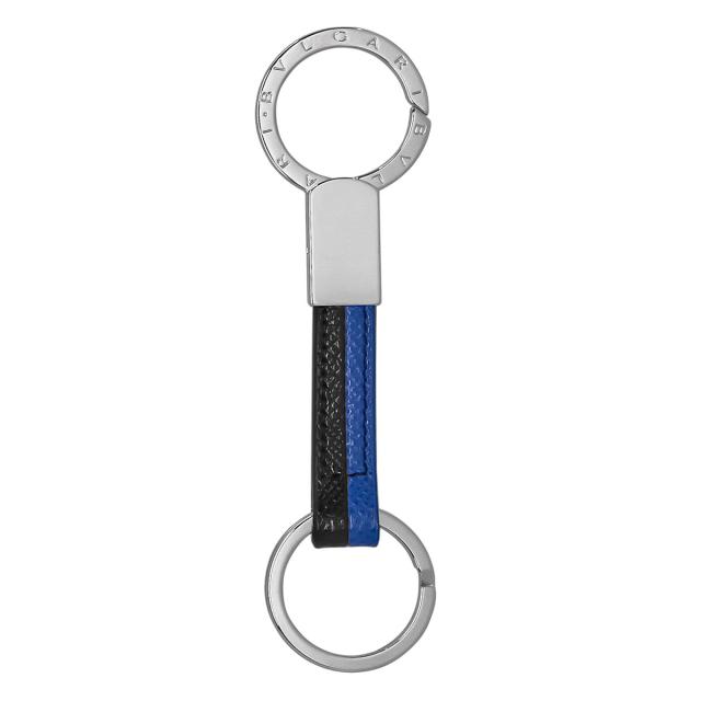 ブルガリ BVLGARI キーリング キーホルダー 288596 BB MAN ブルガリブルガリ マン メンズ ブラック＋ブルー キーリング ブランド おしゃ
