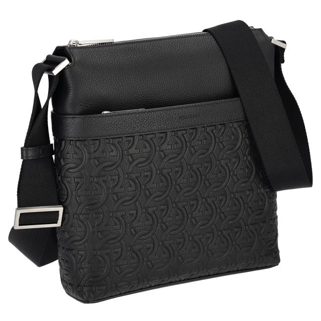 フェラガモ Ferragamo バッグ ショルダーバッグ 肩掛けバッグ 斜め掛けバッグ 241484 769480 メンズ ブラック 本革 レザー 斜め掛けショ