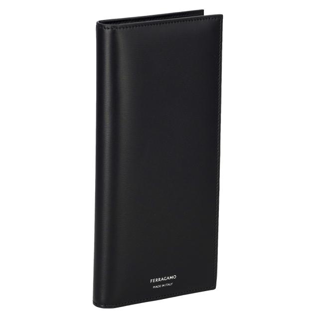 フェラガモ Ferragamo 財布 長財布 小銭入れ付き 661331 770106 メンズ ブラック 本革 レザー 二つ折り長財布 ブランド 財布 おしゃれ 新