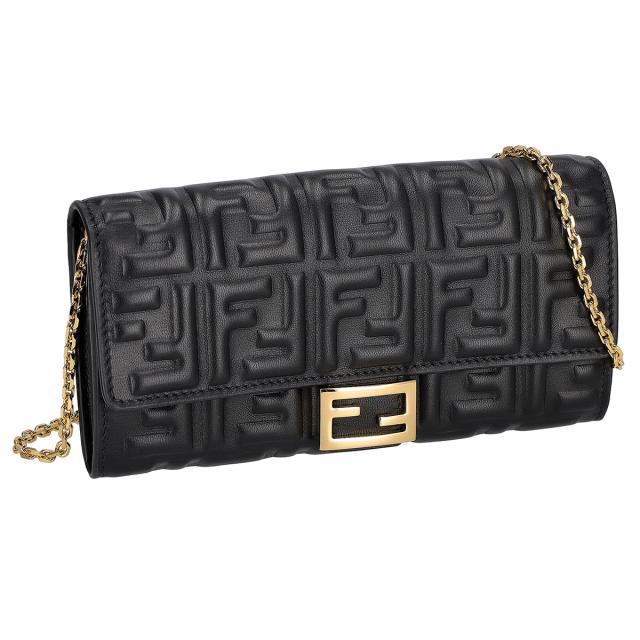 フェンディ FENDI 財布 長財布 小銭入れ付き ショルダーバッグ お財布ショルダー チェーンバッグ 8M0365-0AAJD F0KUR レディース 二つ折