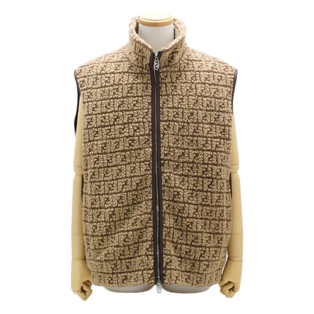 フェンディ FENDI アパレル アウター ジレ ベスト FT0060-APOP-F1EPI 起毛 ボア メンズ ブラウン ブランド おしゃれ ベスト 人気 プレゼ