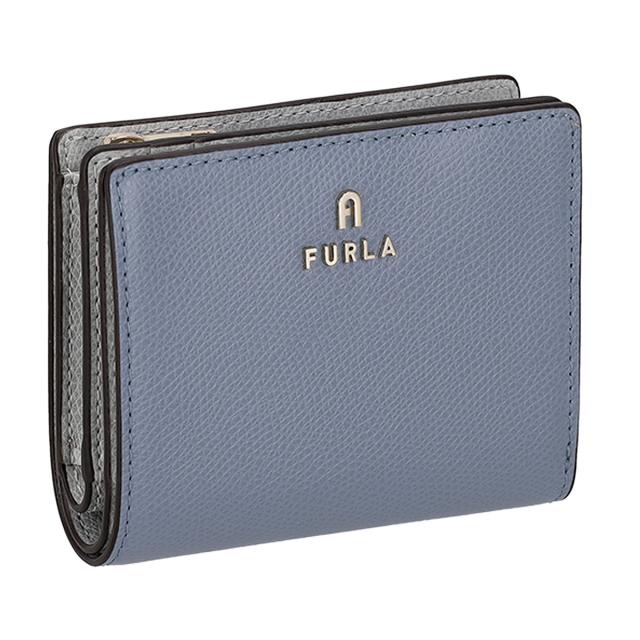 フルラ FURLA 財布 二つ折り財布 折りたたみ財布 小銭入れ付き WP00307-ARE000 4352S レディース ブルー+グレー 本革 レザー 財布 使いや