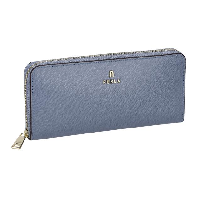 フルラ FURLA 財布 長財布 ラウンドファスナー長財布 小銭入れ付き WP00313-ARE000 4352S レディース ブルー+グレー 本革 レザー 二つ折