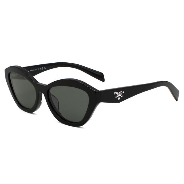 プラダ PRADA サングラス アイウェア フォックス 0PRA02SF 16K08Z 55 メンズ レディース ユニセックス ブラック+ダークグレー 紫外線対策