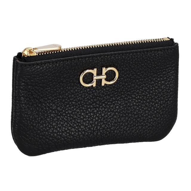 フェラガモ Ferragamo 財布 ケース 小銭入れ 220383 755125 レディース FR-220383CALF レディース ブラック 本革 レザー 財布 小銭