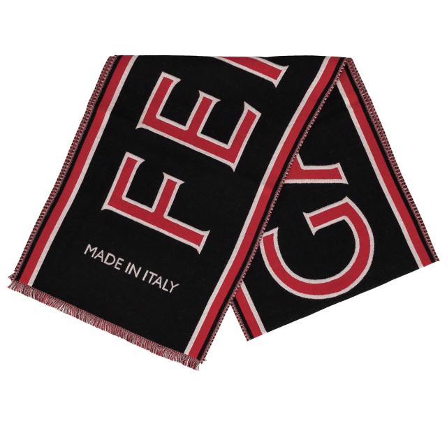 フェラガモ Ferragamo ストール マフラー 520104 770211 BLK ブラック+レッド系 ストール マフラー ブランド 人気 贈り物 おしゃれ プレ